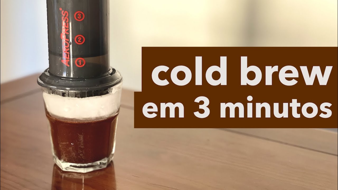 Cold brew pronto em 3 minutos na Aeropress