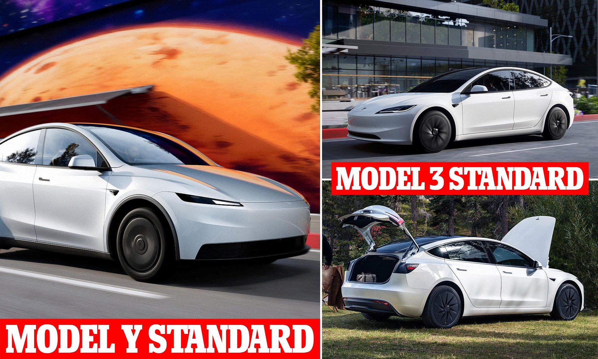 Tesla unveils 'Standard' Model Y and Model 3 that are $5k cheaper in ...