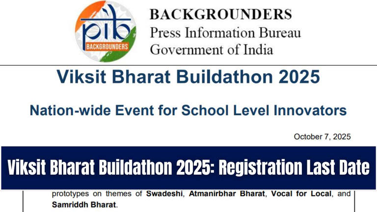 Viksit Bharat Buildathon 2025: Know All About India's Largest School ...