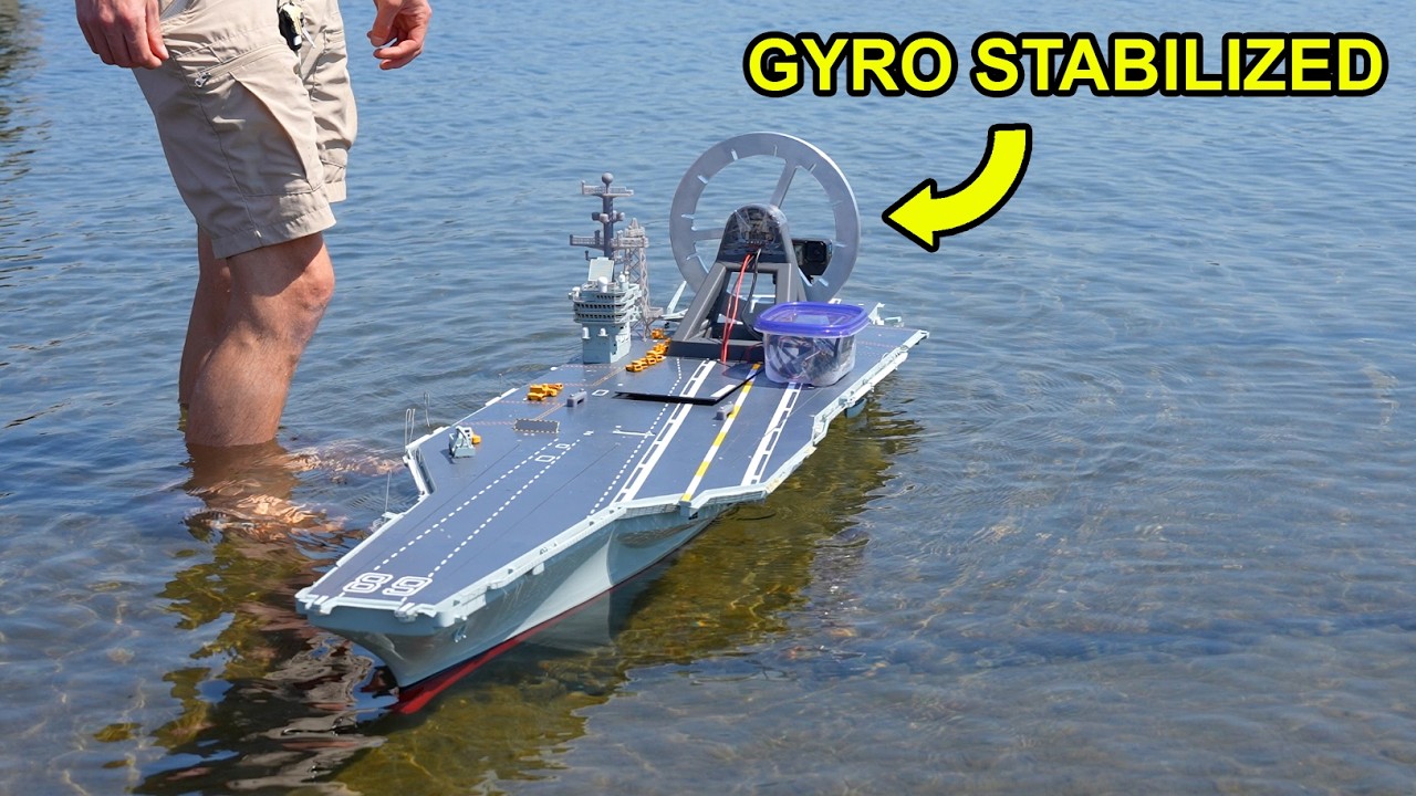 Full Review: R/C Aircraft Carrier with Reaction Wheel Stabilizer