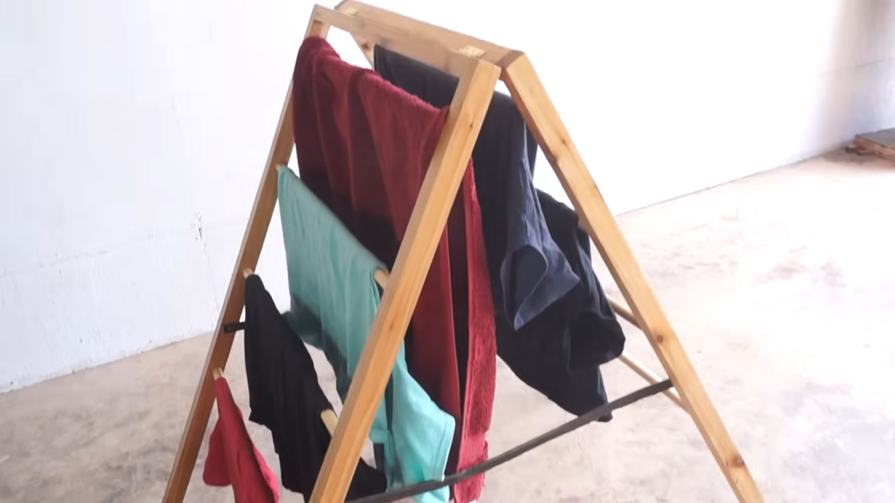 How to Build a Foldable Clothes Drying Rack for Minimal Cost