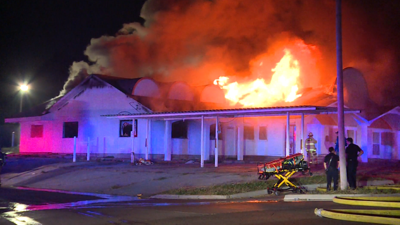 Crews put out large flames that sparked overnight at abandoned Oklahoma ...