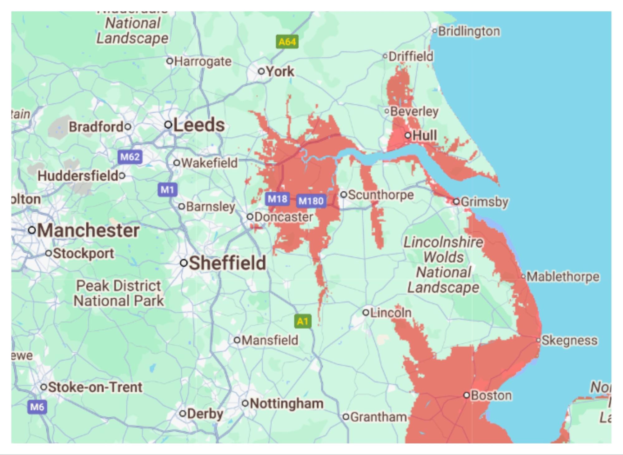 Doncaster could be underwater by 2100 according to new climate change ...