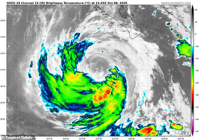 Hurricane Priscilla eyes six US states in its 'cone of uncertainty' as ...