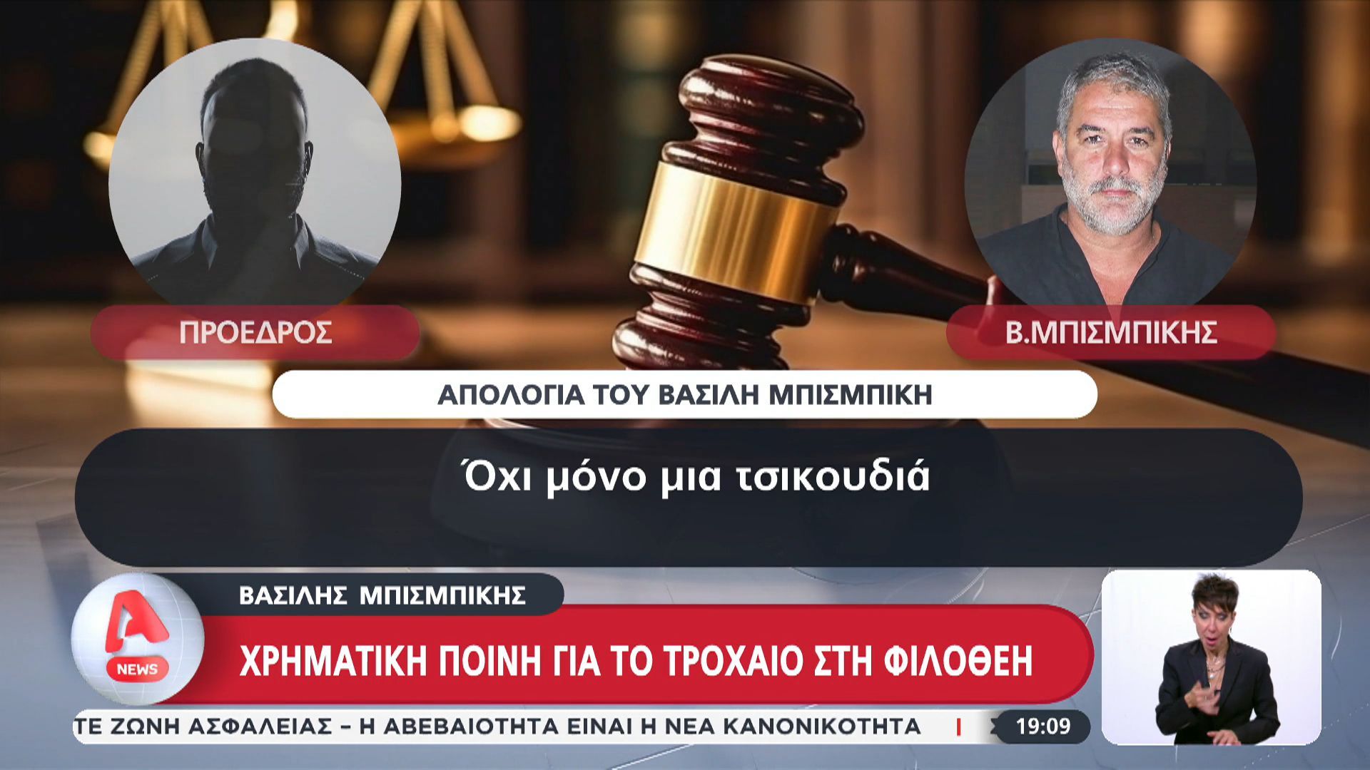 Βασίλης Μπισμπίκης: Χρηματική ποινή στον ηθοποιό για το τροχαίο στη Φιλοθέη