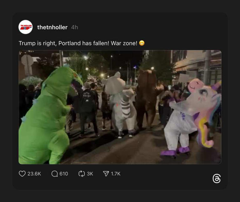 Images from the Portland "war zone"