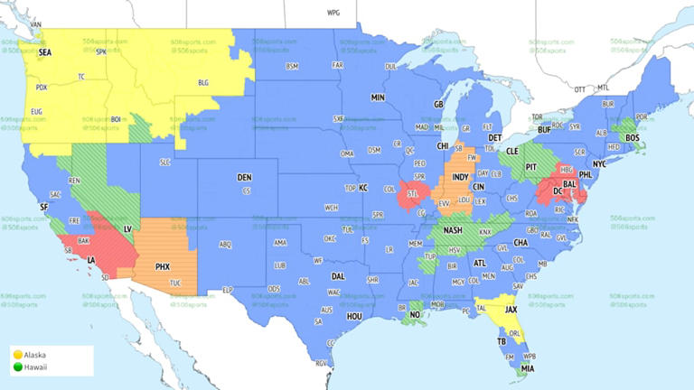 NFL TV Coverage Map Week 6: Full Breakdown of CBS, Fox Broadcasts