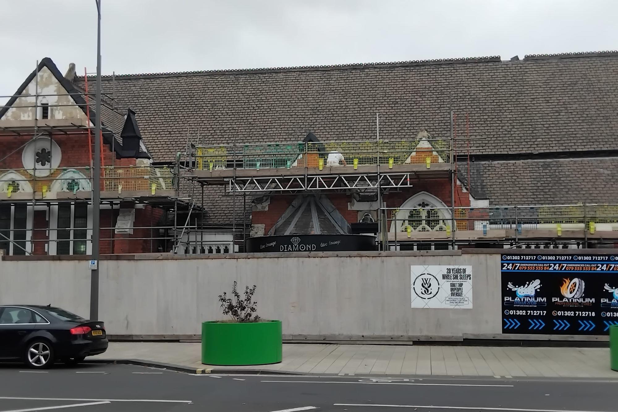 Building works take place at iconic Doncaster pub amid re-opening hopes