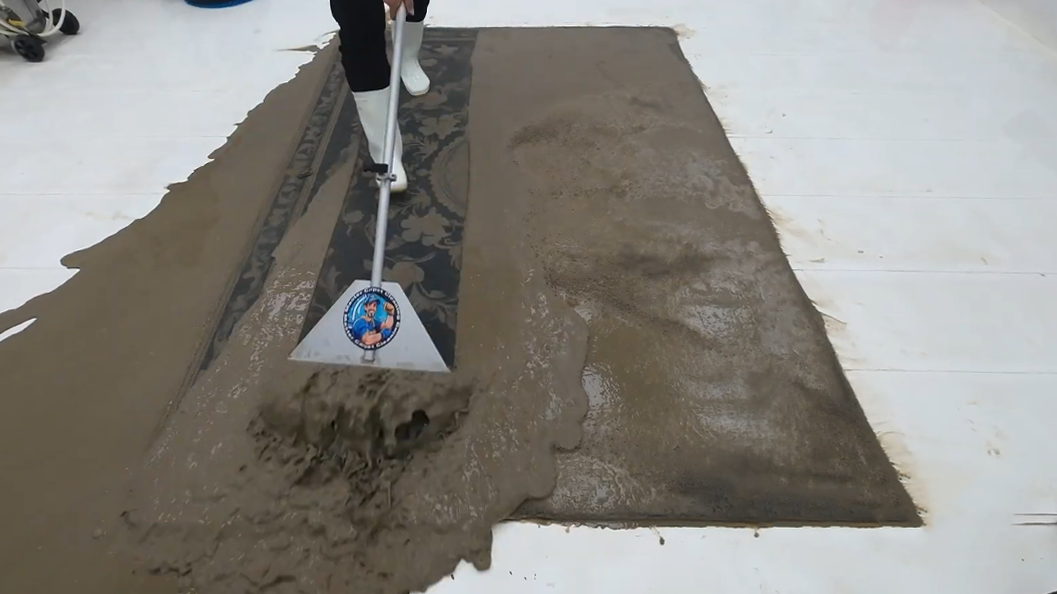 Deep Cleaning a Carpet Covered in Heavy Dirt and Grime
