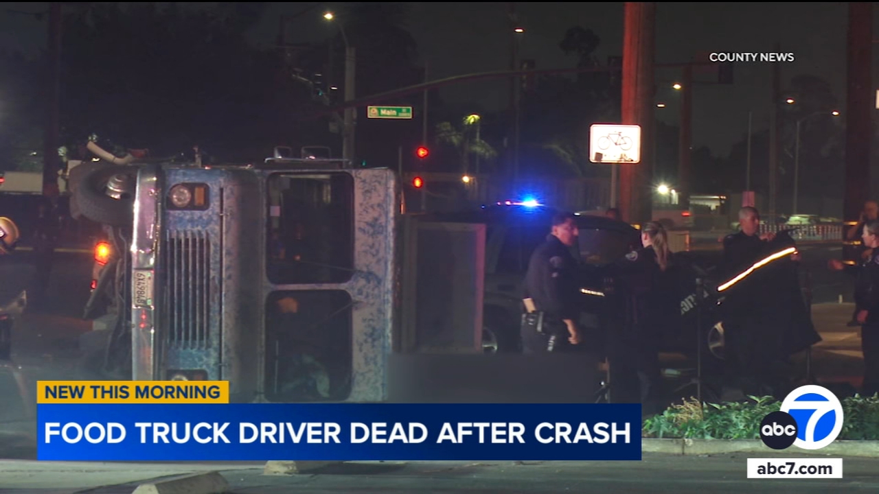 Food truck driver killed in rollover crash in Santa Ana, police say