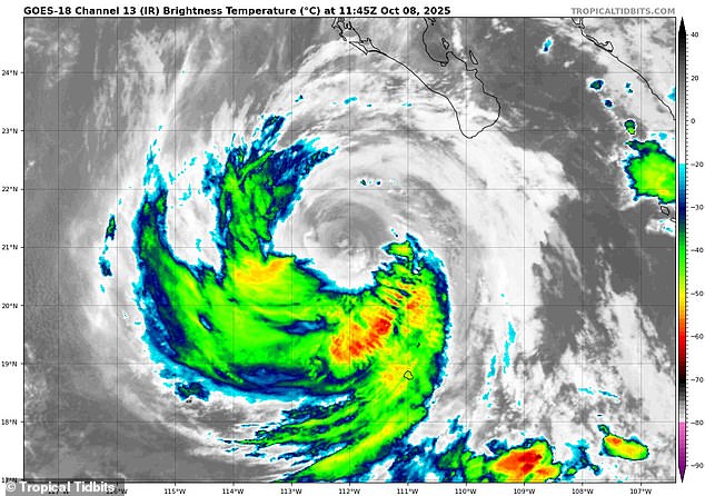 Hurricane Priscilla eyes six US states in its 'cone of uncertainty' as ...