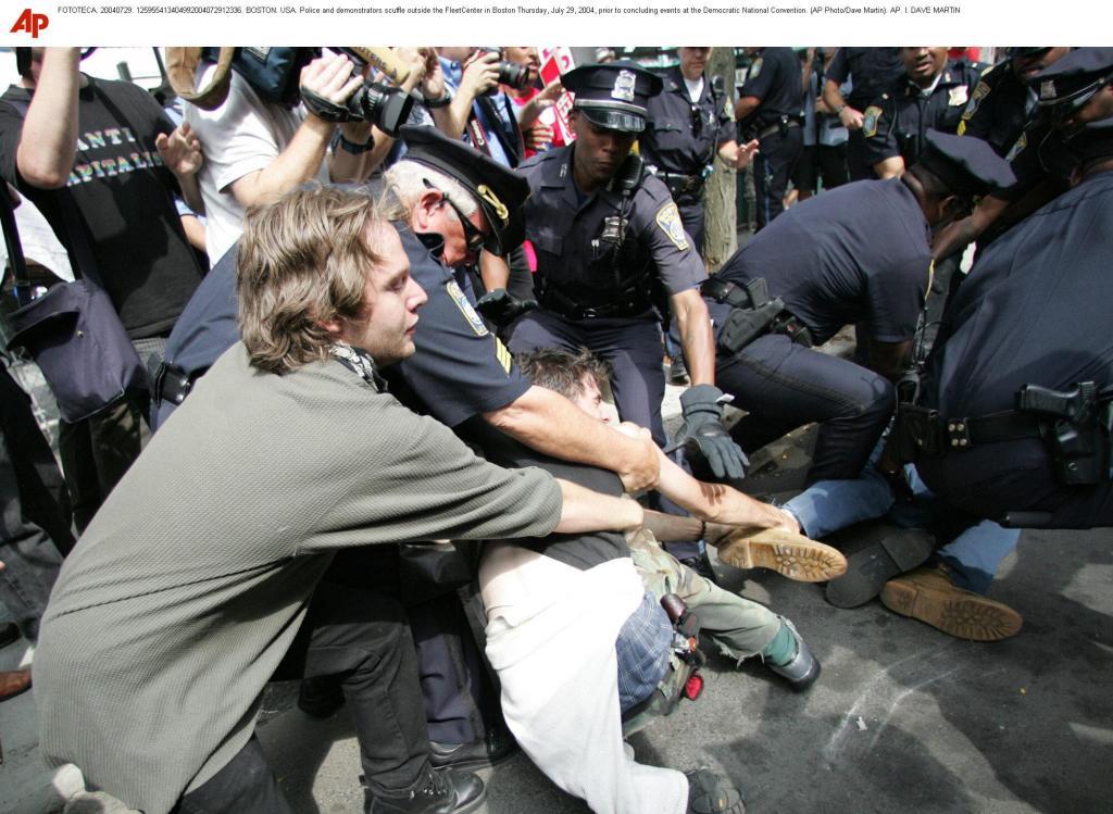 Pro-Palestinian protesters arrested in Boston after clash with police