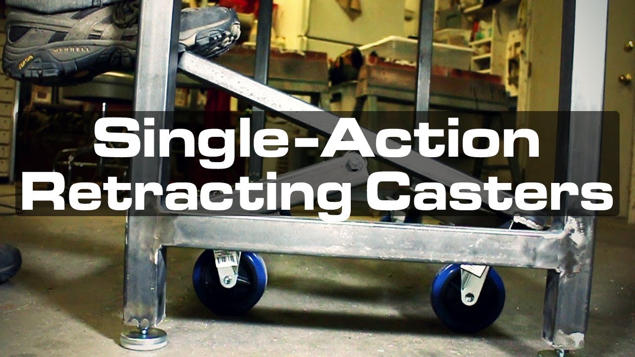 How to build a mobile welding table with retracting casters