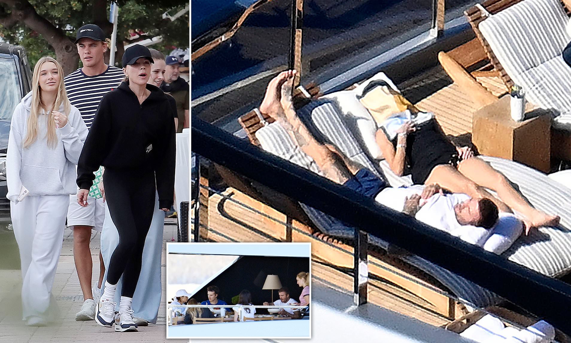 Victoria and David Beckham take Cruz, 20, and Harper, 14, on Mallorca ...
