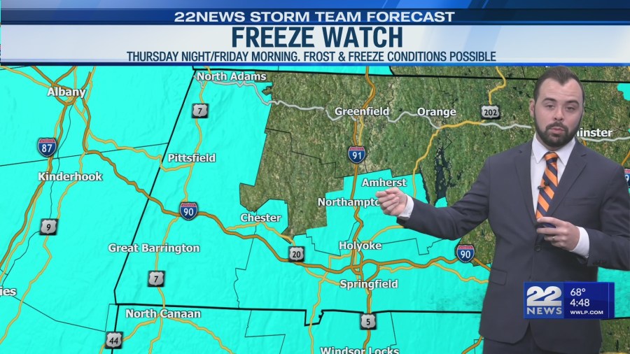 Freeze Watch in effect throughout western Massachusetts