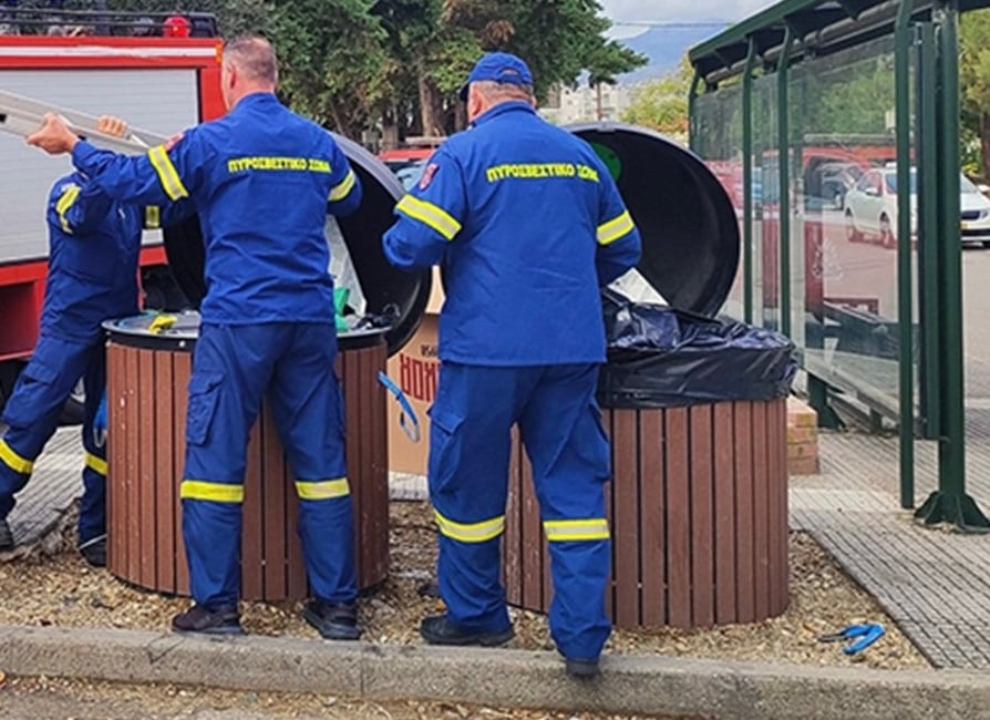 Γυναικα εγκλωβιστηκε σε καδο σκουπιδιων σε βαθος τριων μετρων