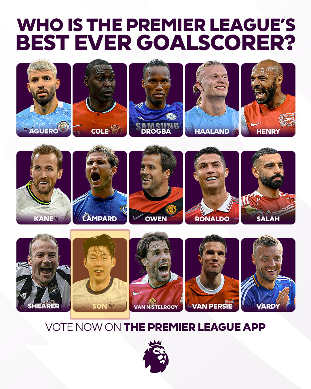 대단한 손흥민 클래스, 'EPL 역대 최고 골잡이' 후보 15인 선정