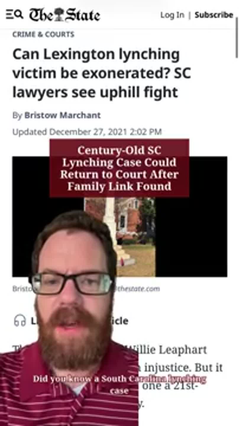 Century-Old SC Lynching Case Could Return to Court After Family Link Found