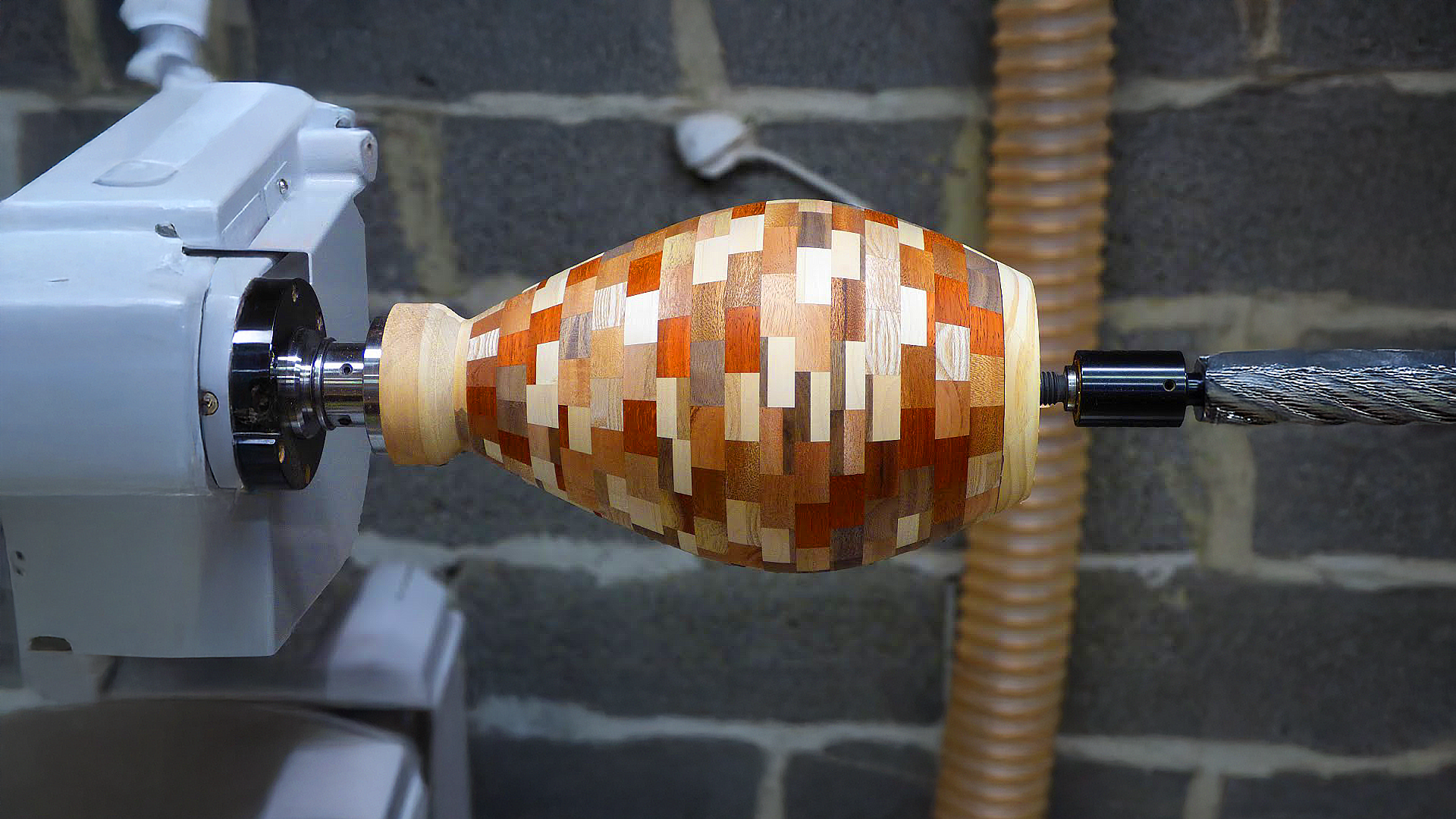 Woodturning scrap wood into a beautiful segmented vase