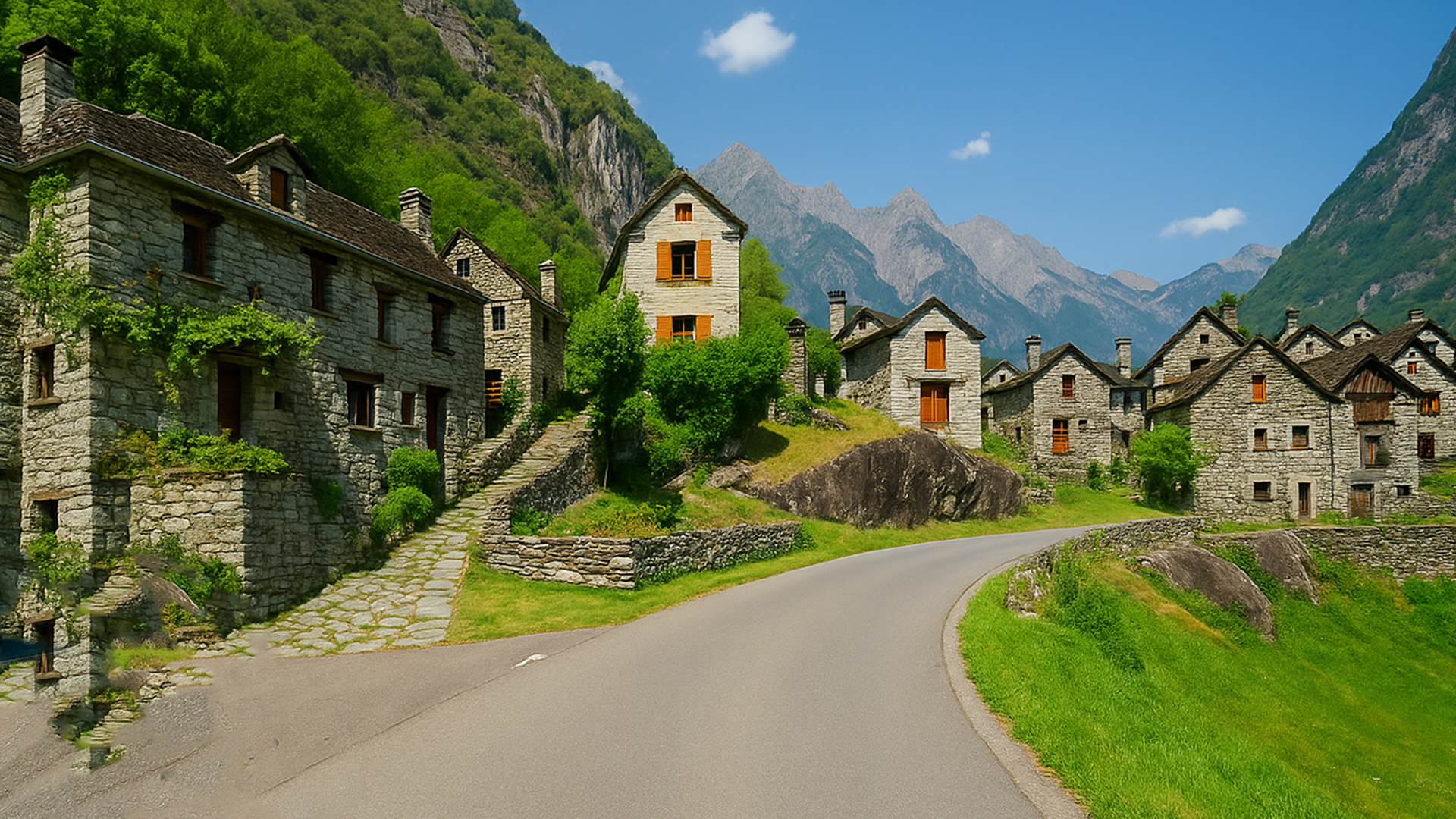 Sonlerto Switzerland – Medieval Stone Village in the Bavona Valley (4K)