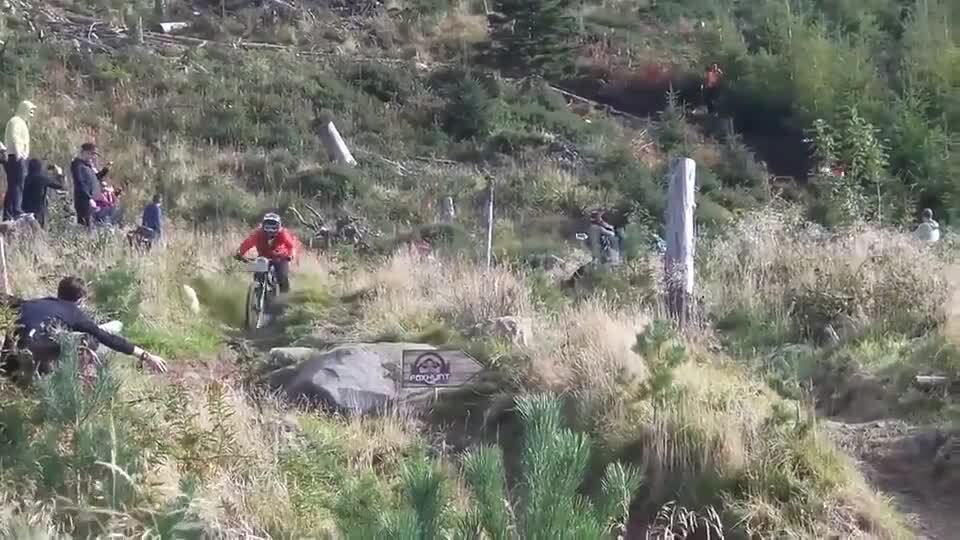 Mountain Biker Crashes After Jump