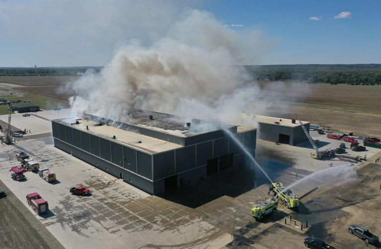 Crews battle fire at chemical manufacturer in Hennepin, officials say