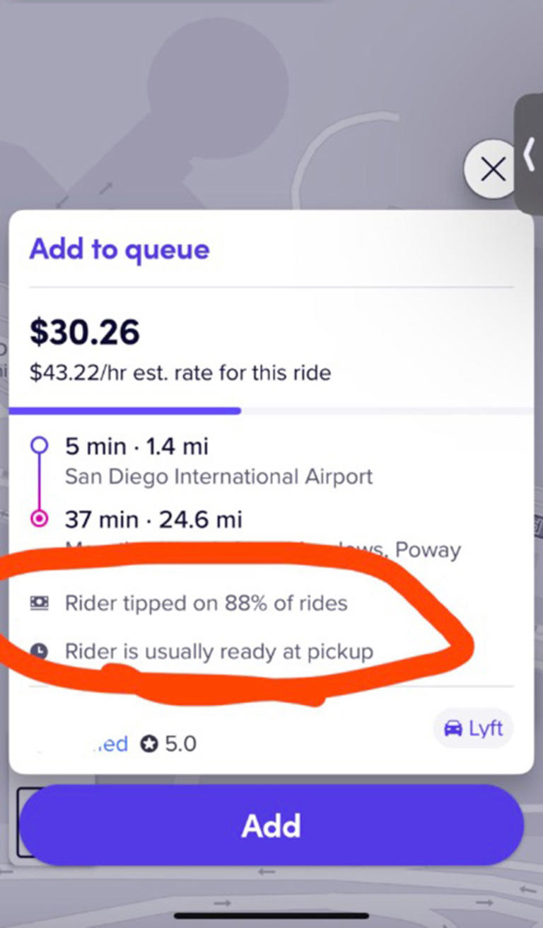 New Lyft feature showing how often riders tip enrages customers