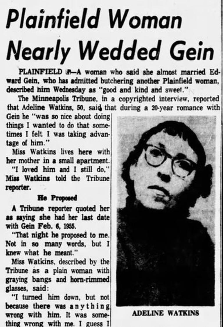 La mujer que amó al monstruo: ¿quién fue Adeline Watkins, la supuesta novia de Ed Gein?