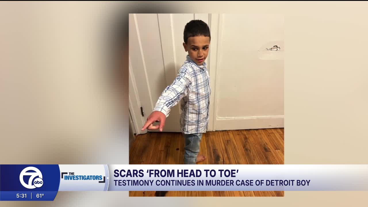 Scars 'from head to toe:' Testimony continues in murder case of Detroit boy