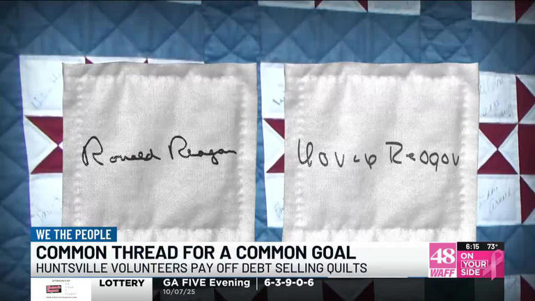 Historic quilt featuring presidential signatures helped save Huntsville ...