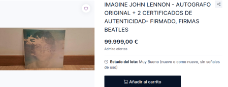 Una pieza de coleccionista por 100.000 euros: un disco firmado por John ...