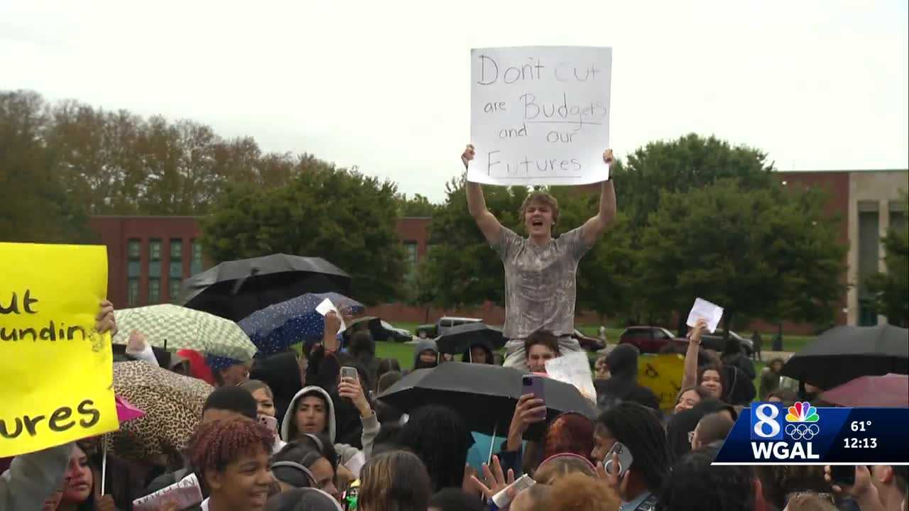 More than 100 high school students walk out to protest stalled Pa. budget