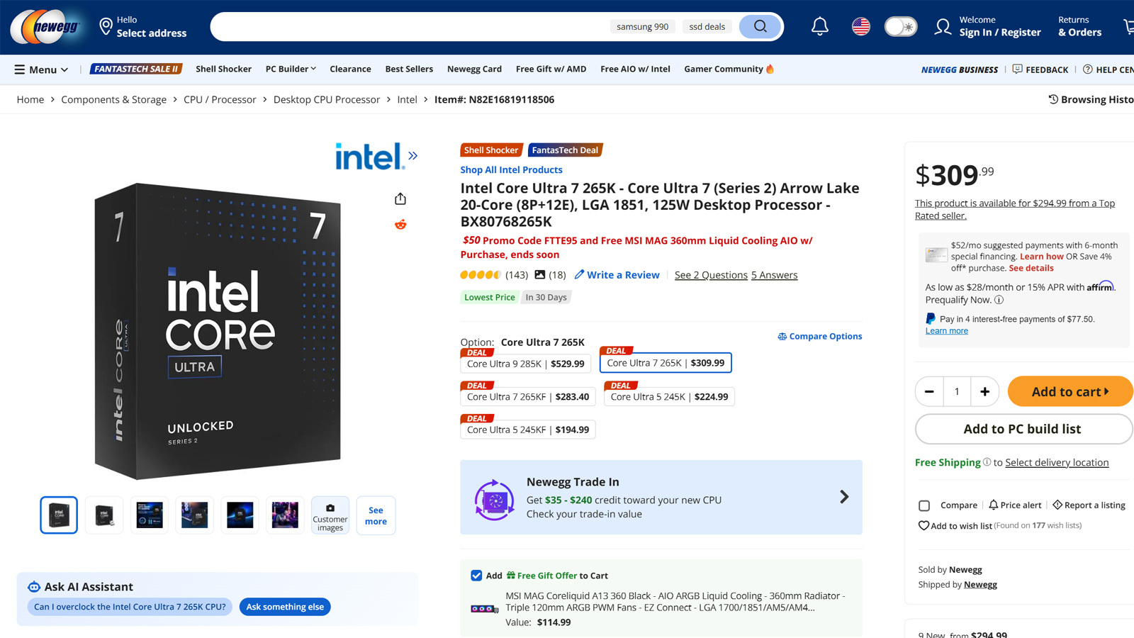 Intel Slashes Core Ultra 200 Prices Again, Now Close to Half Launch Price