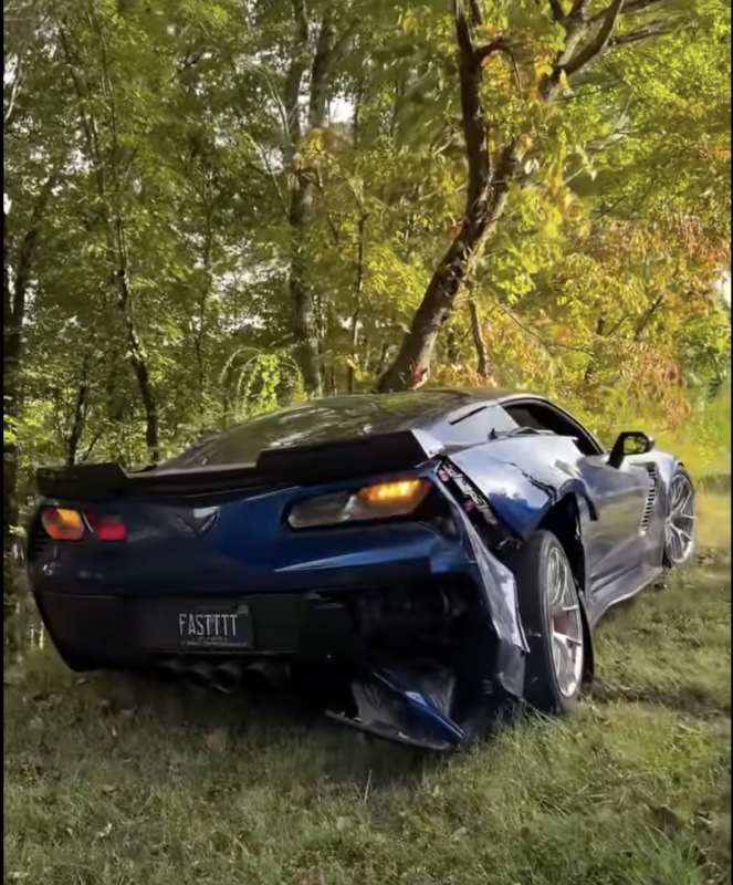Father-Son Corvette Z06 Crash: Viral Blackwing Wreck at Car Meet