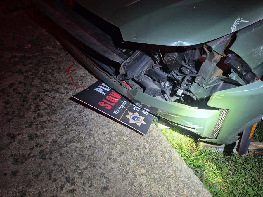 Suspected drunk driver in Wisconsin crashes into ‘Slow Down’ sign