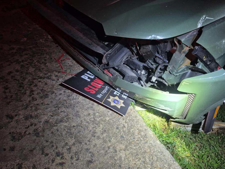 Suspected drunk driver in Wisconsin crashes into ‘Slow Down’ sign