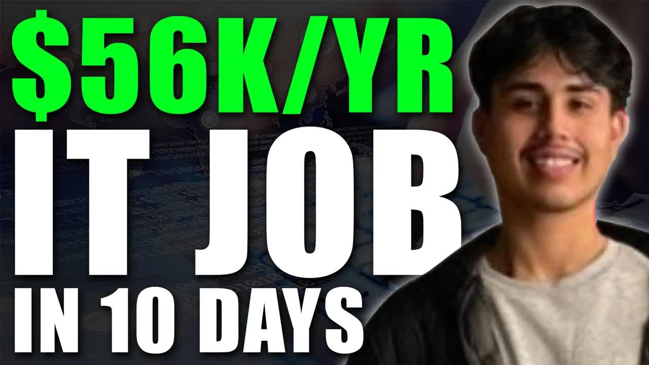 From no IT experience to $56k job offer in 10 days
