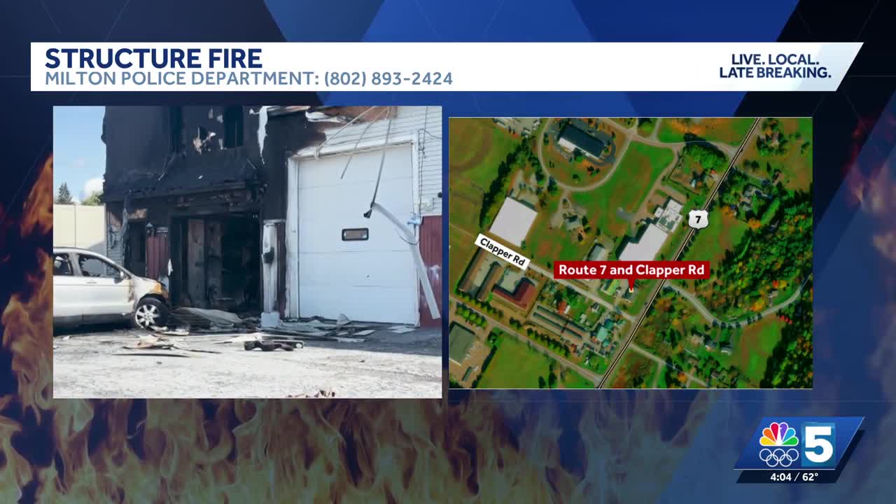 Crews battle structure fire in Milton, one person injured
