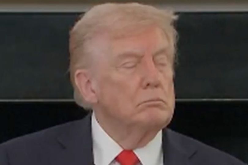 Donald Trump 'struggles to stay awake' as his face noticeably 'droops ...