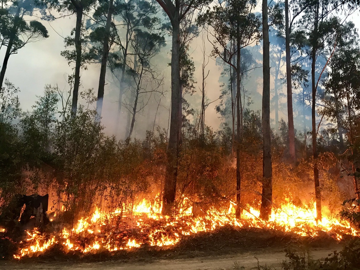 Dry lightning causing fires in eastern Australia
