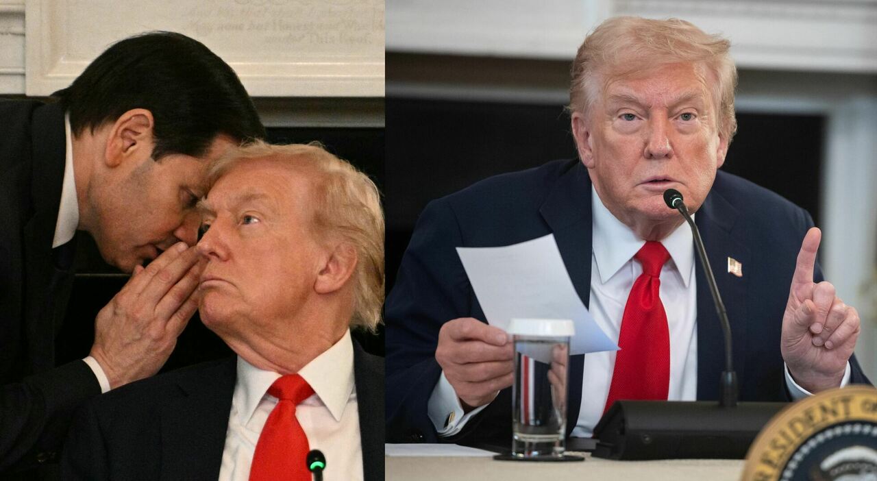 Trump, la frase di Rubio all'orecchio e il biglietto passato a mano ...