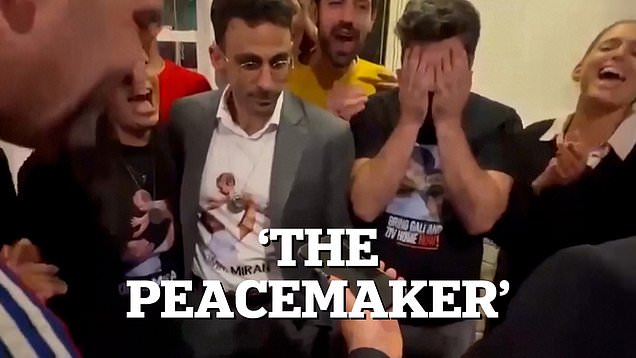 Moment families of Hamas hostages break into cheer over Trump's words