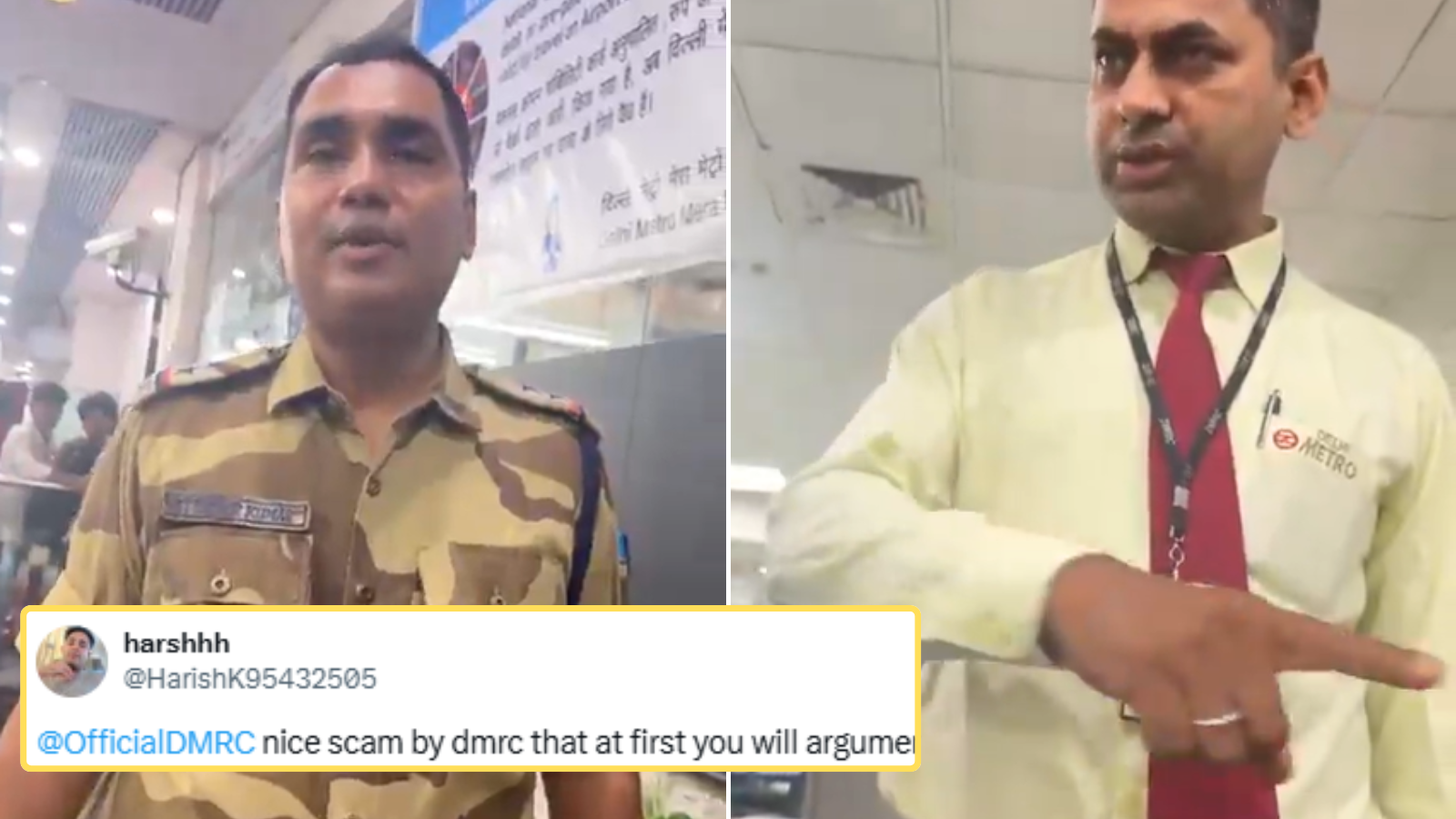 मेट्रो स्टेशन पर हुआ 'पंगा' तो DMRC को टैग करके बंदे ने डाली थी वीडियो ...