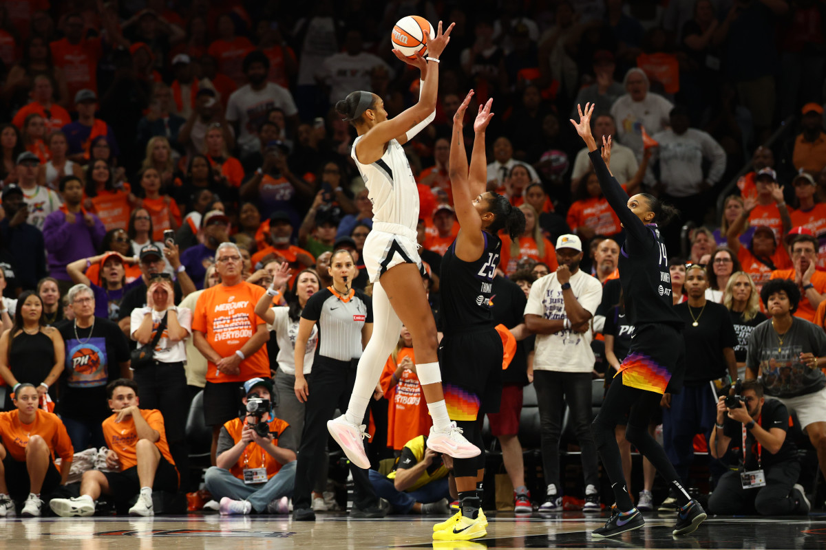 A'Ja Wilson Reacts After Her Game-Winning Shot in Game 3
