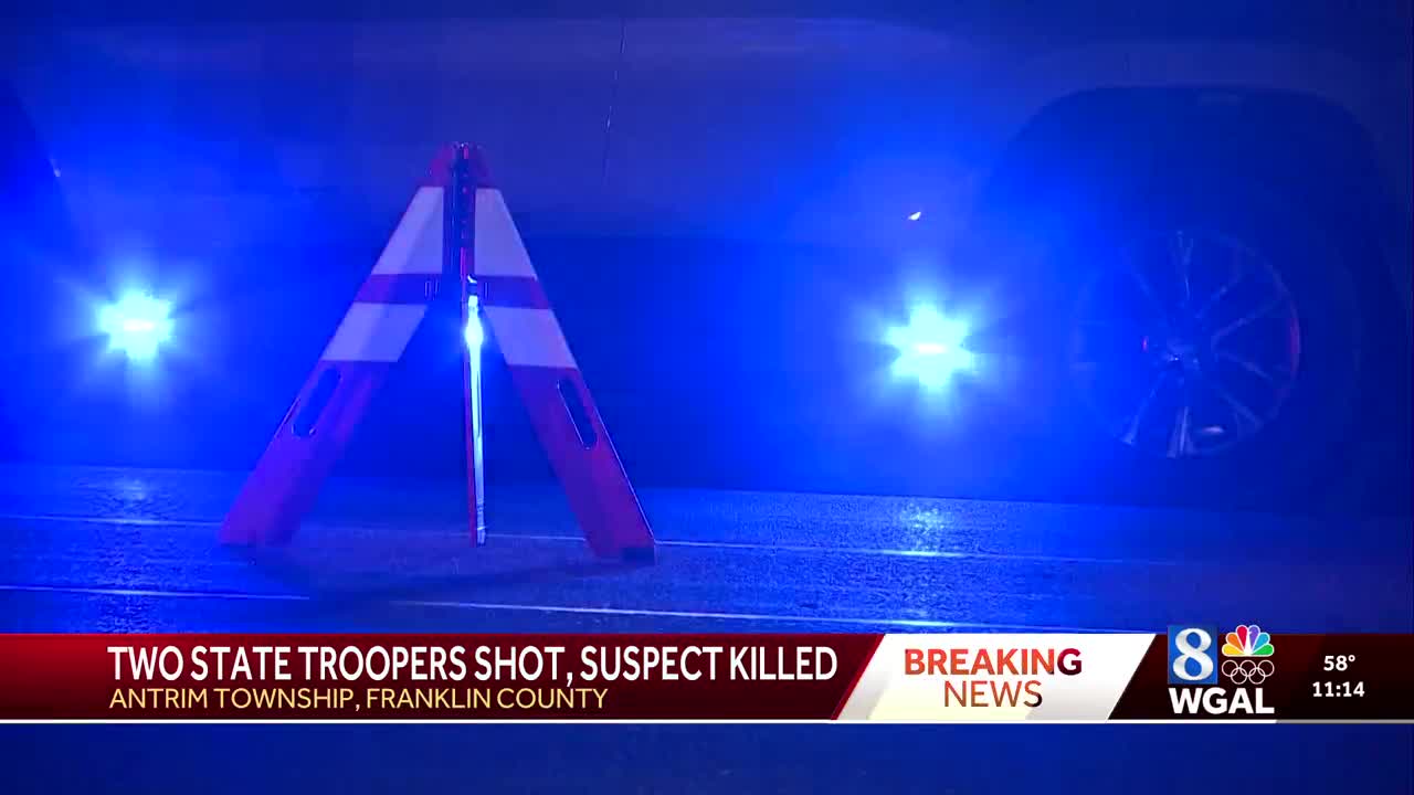 Two state troopers shot, suspect killed after police chase turns deadly