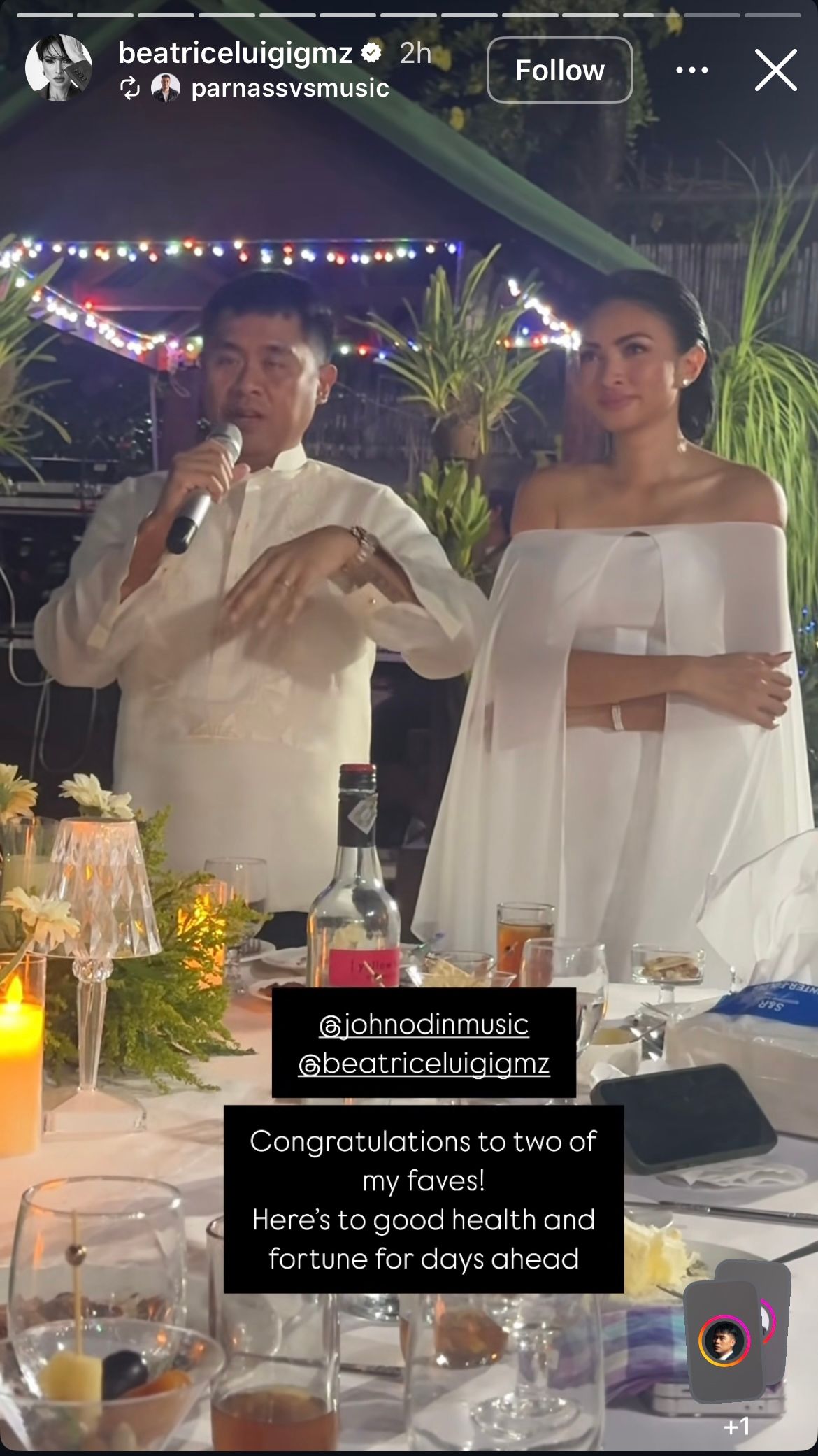 Former Miss Universe Philippines Beatrice Luigi Gomez marries partner DJ John Odin
