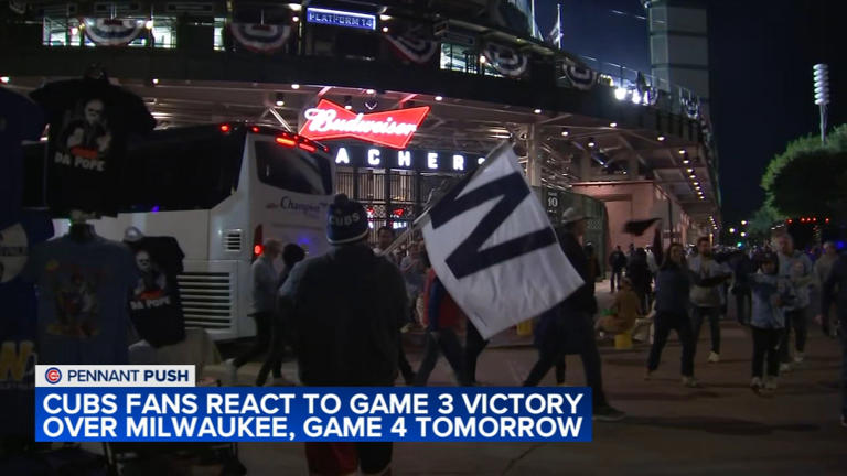 Chicago Cubs beat Milwaukee Brewers in Game 3 of NLDS, force Game 4 at ...