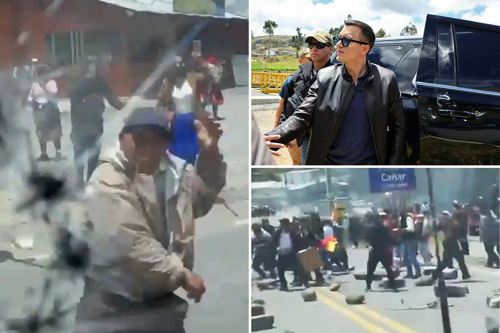 Ecuador President Noboa’s motorcade attacked with rocks in alleged ...