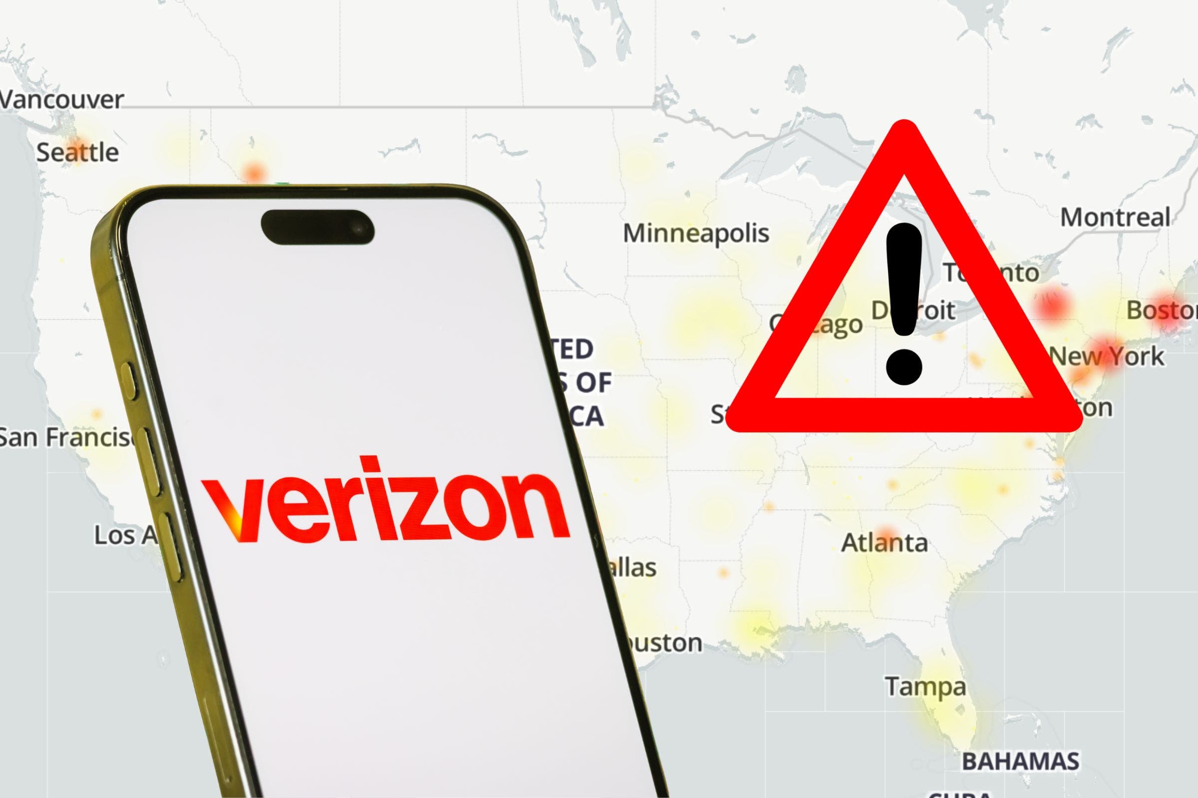 Verizon outage map shows where service is down across US