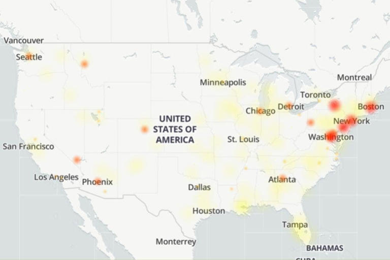 Verizon outage map shows where service is down across US